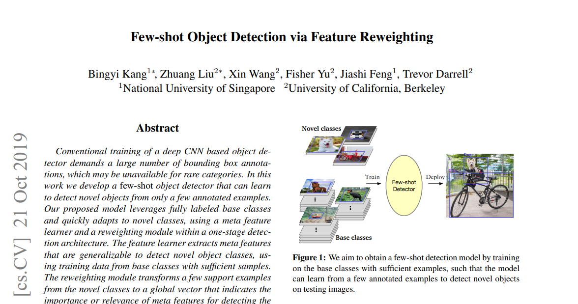 Few Shot Object Detection Via Feature Reweighting Tensormsa
